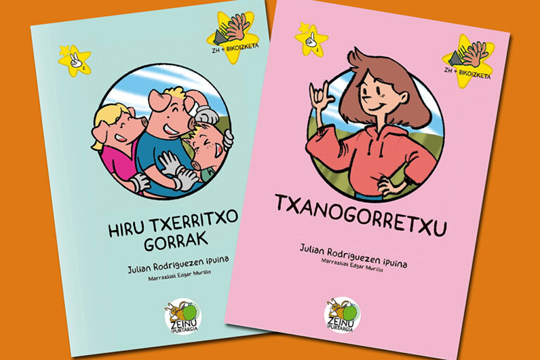 Presentación de los libros 'Hiru txerritxo gorrak' y 'Txanogorretxo ...